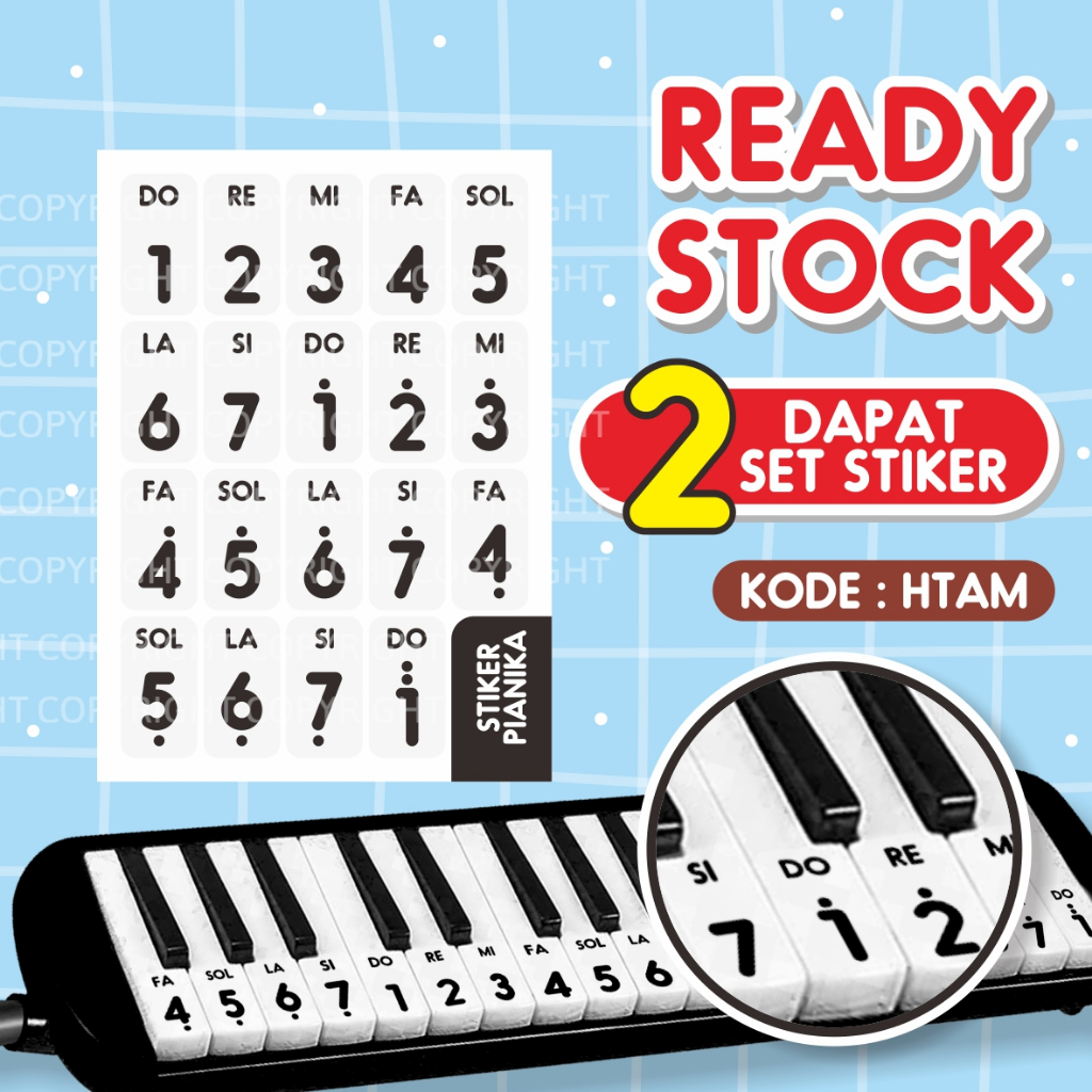 Jual Stiker Not Pianika | Sticker Tuts Pianika Ready Stock | Shopee ...