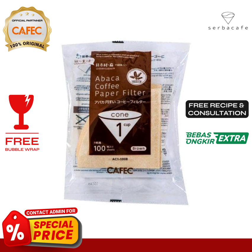 Jual Cafec Abaca Paper Filter 01 Brown (AC1-100B) | Shopee Indonesia
