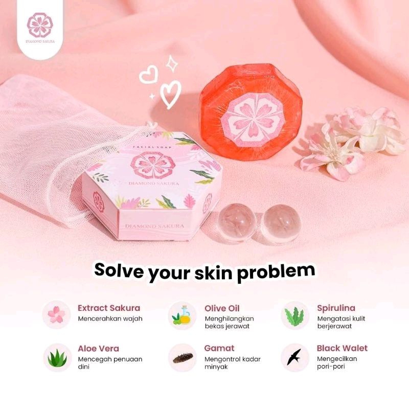 Jual Sabun Diamond Sakura || Facial soap Diamond Sakura || Original ...