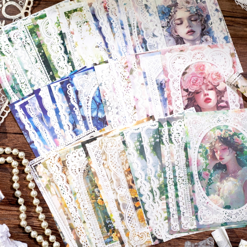 Jual 30 Lembar Kertas Hias Motif Vintage 95x140mm Untuk Dekorasi ...