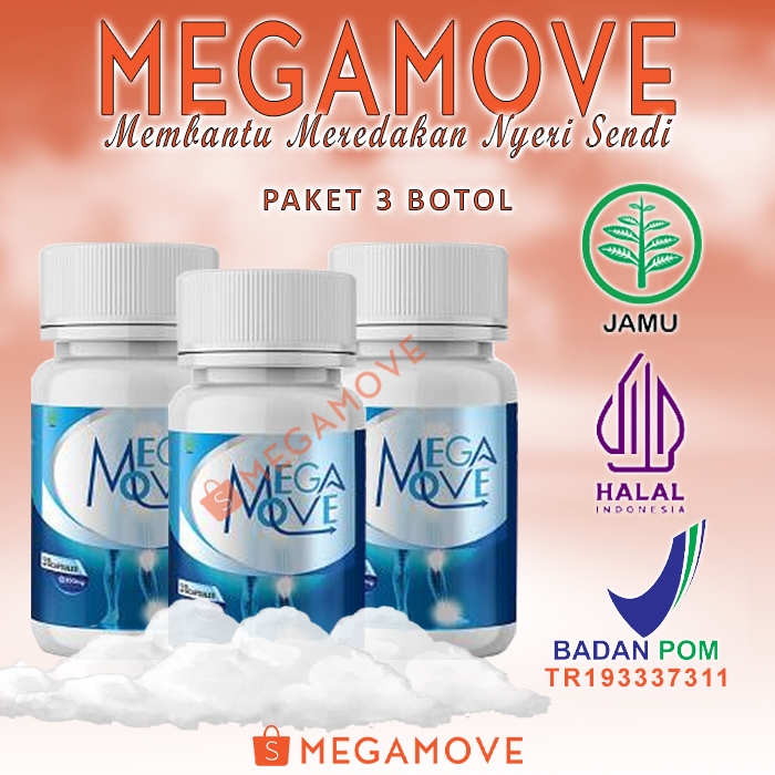 Jual Paket 3 Botol Megamove Asli Original Obat Membantu Meredakan Nyeri Sendi | Shopee Indonesia