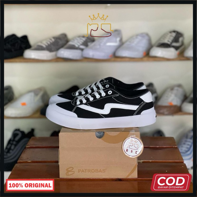 Jual Patrobas New Ivan Low Black White | Shopee Indonesia