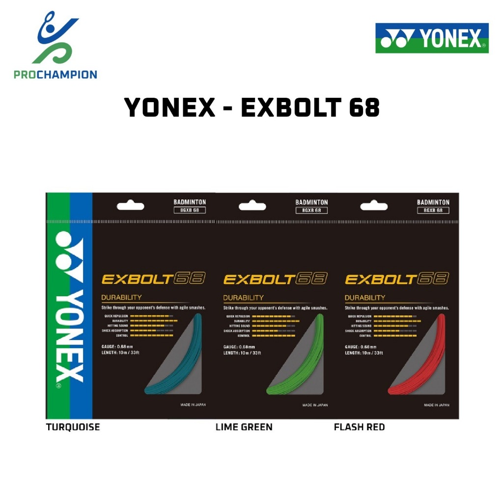 Jual New ! Senar Badminton Yonex Original String EXBOLT 68 SP | Shopee ...