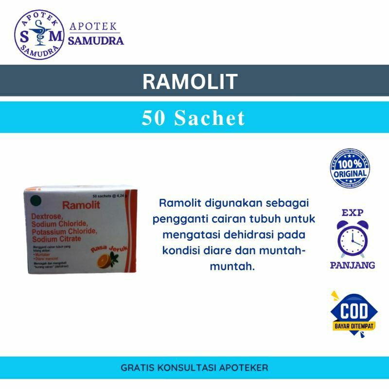 Jual RAMOLIT - 50 Sachet (sebagai pengganti cairan tubuh untuk ...