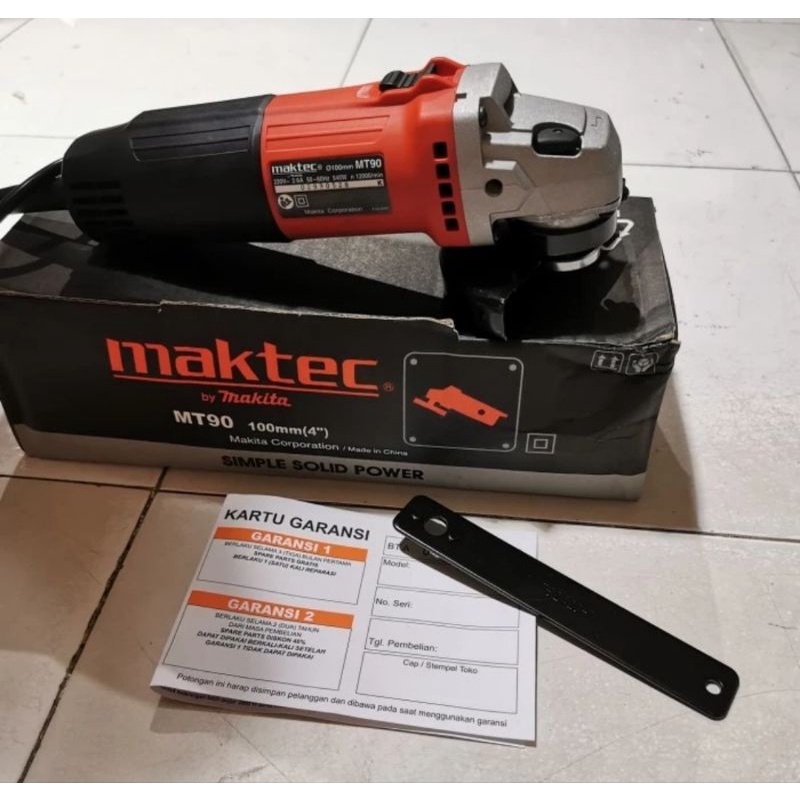 Jual ORIGINAL Maktec MT90 Mesin Gerinda Tangan 4 Inch Angle Disc Grinder Gurinda Grinda Grenda ...