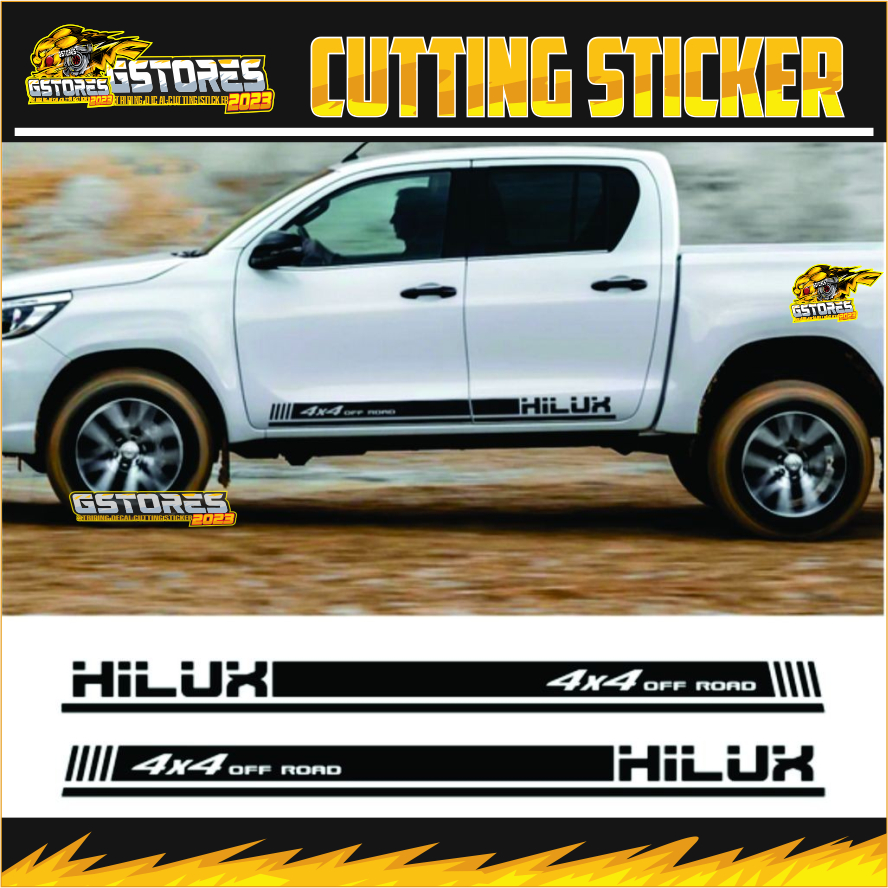 Jual Stiker Cutting Mobil Hilux Striping List Hilux 4x4 Stiker Pintu ...