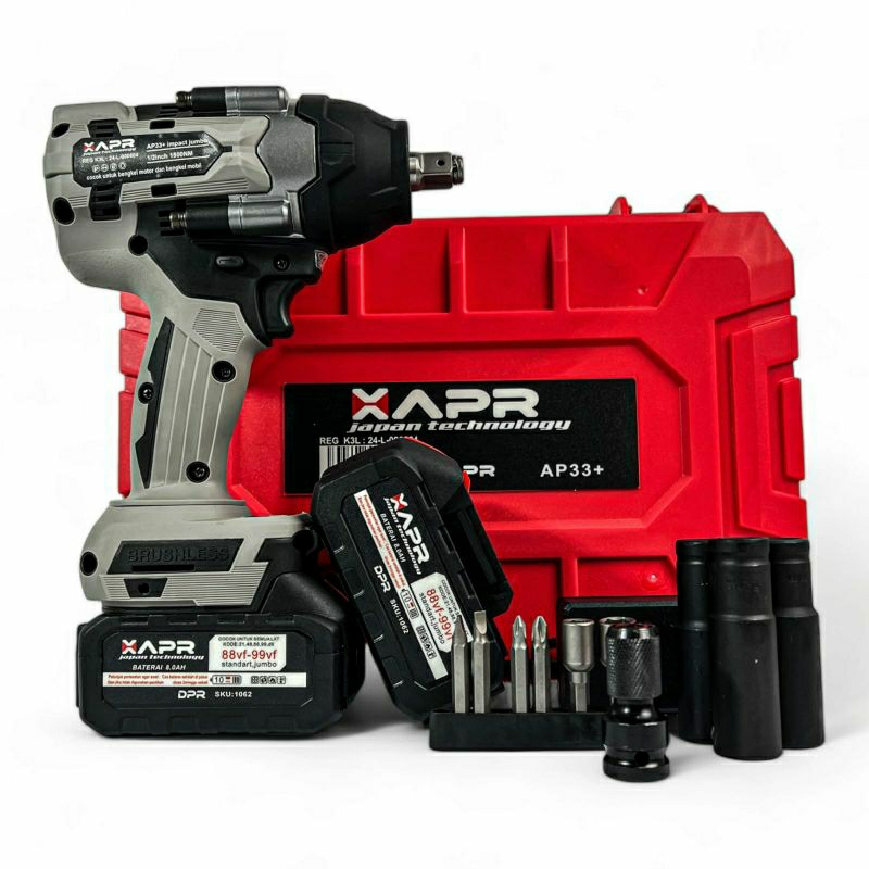 Jual APR RAJA bor IMPACT WRENCH JUMBO AP33+ 1800nm 99vf 1/2inch fullset ...