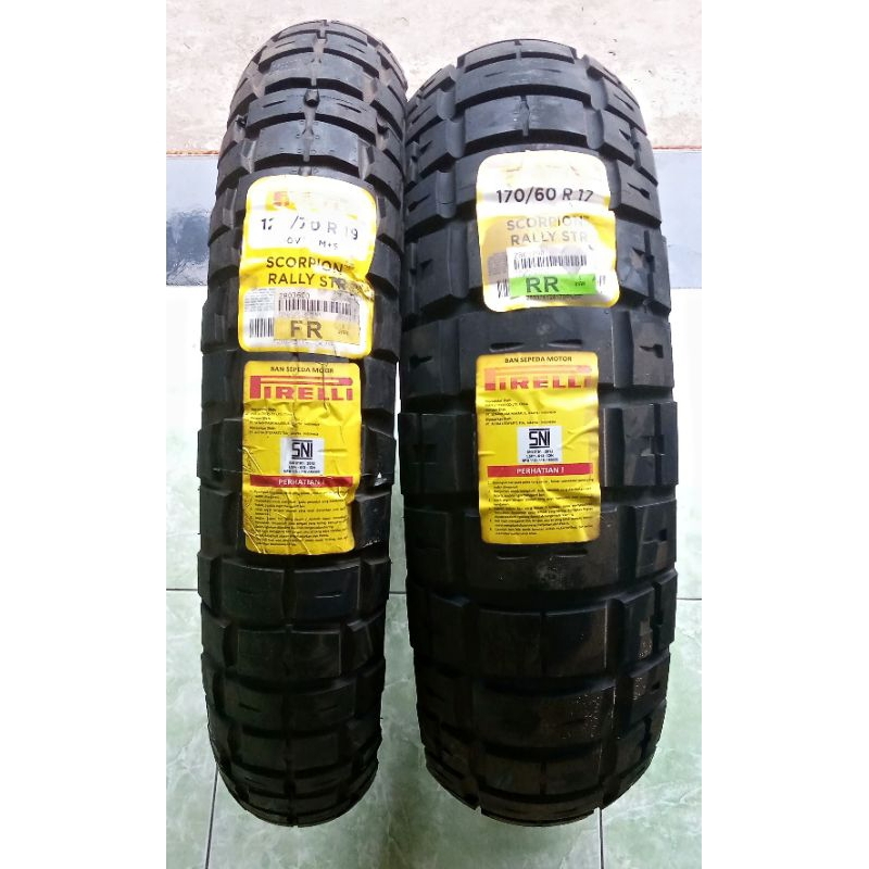 Jual Ban Pirelli Scorpion Rally STR ukuran 120/70-19 dan 170/60-17 ...