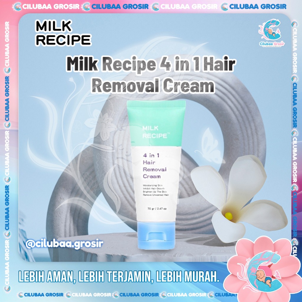 Jual Milk Recipe 4 in 1 Hair Removal Cream 70gr || Krim Penghilang Bulu ...