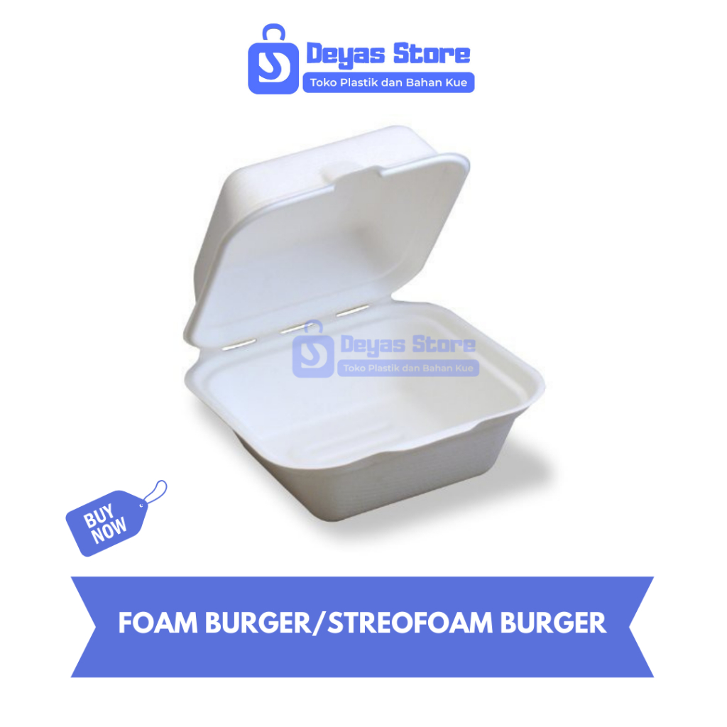 Jual FOAM BURGER/STYROFOAM BURGER/BOX BURGER 10PCS | Shopee Indonesia