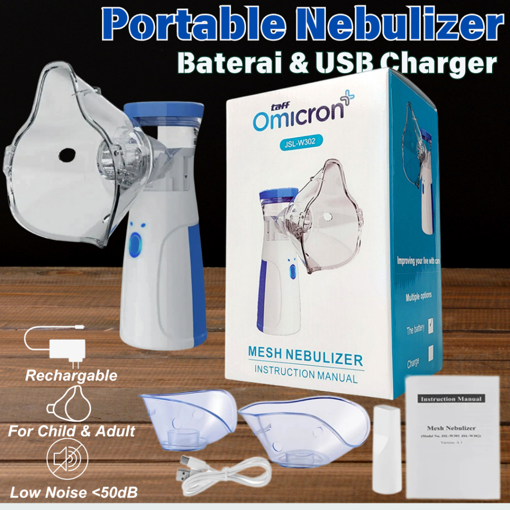 Jual Nebulizer Portable Uap Alat Nebu Terapi Sakit Batuk Pilek Sinus ...