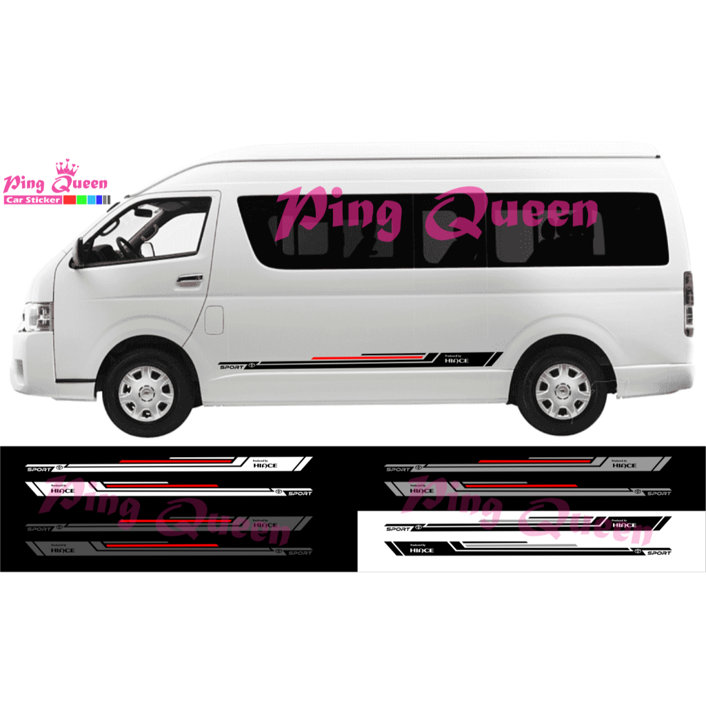Jual STICKER LIST BODY SAMPING HIACE MOTIF TERBARU CUTTING STIKER MOBIL ...