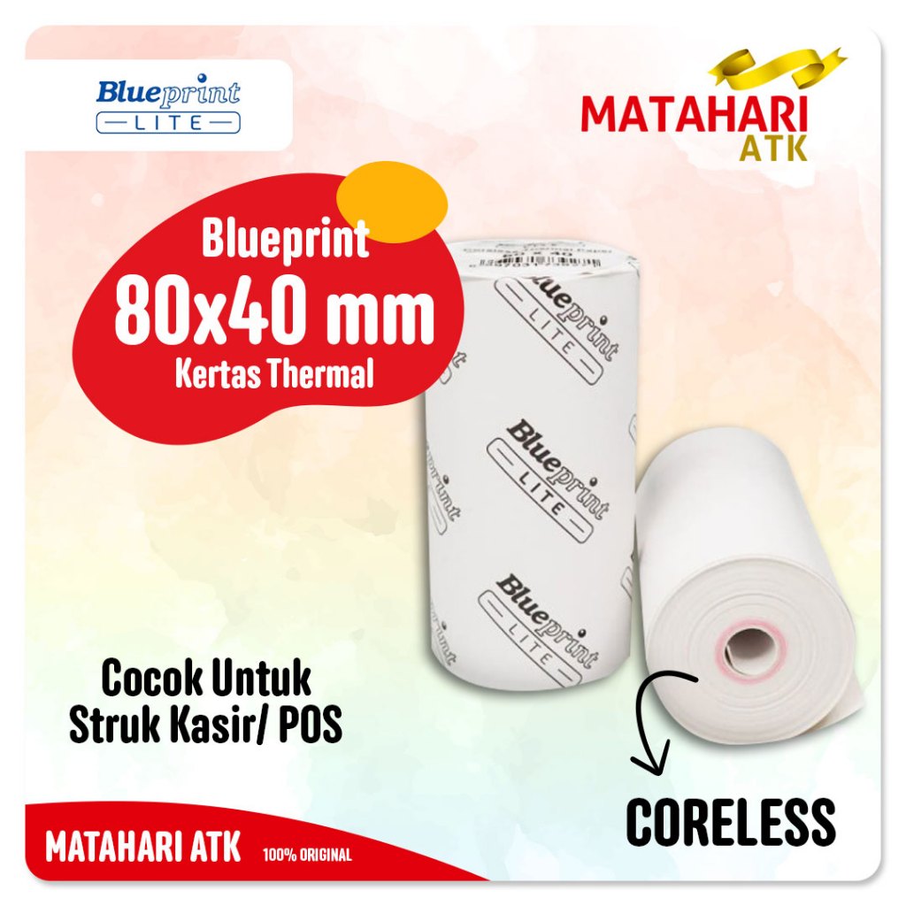 Jual 80X40 KERTAS THERMAL 80MM KERTAS KASIR STRUK TERMAL EDC PPOB ...