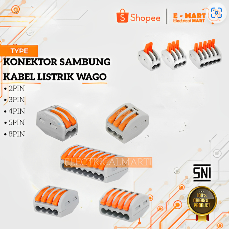 Jual Terminal Konektor Kabel Listrik 2 3 4 5 8 PIN Terminal Blok Penghubung Sambung Kabel Model ...