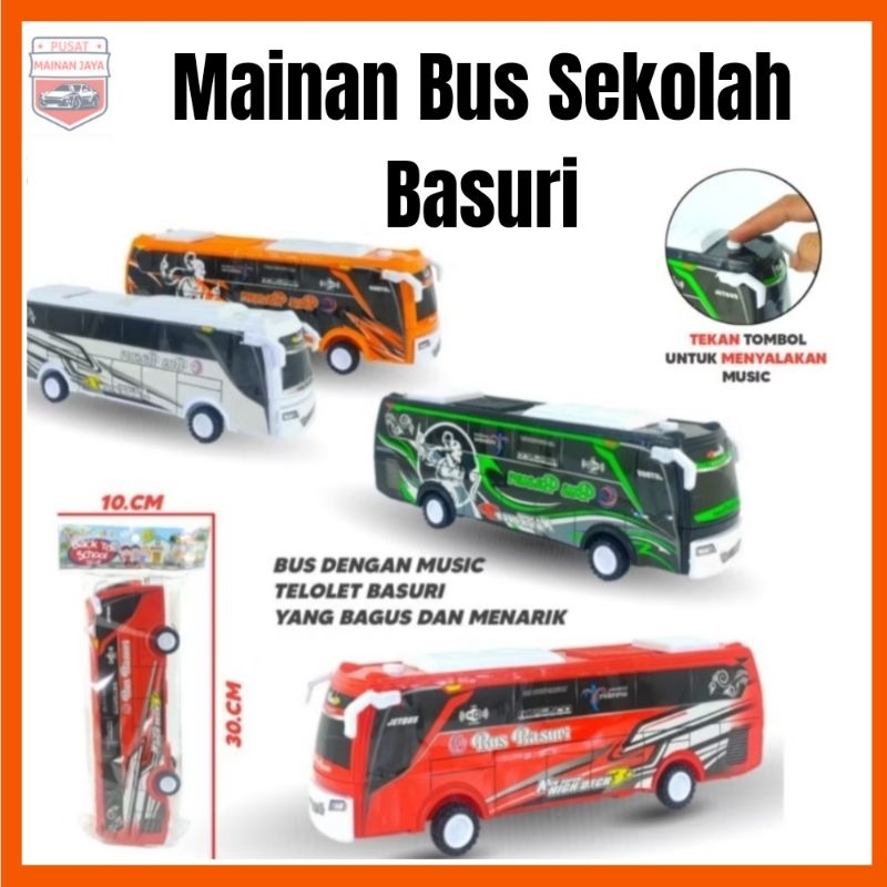 Jual Mainan Bus Basuri Telolet dengan Suara Klakson Otentik mainan bus ...