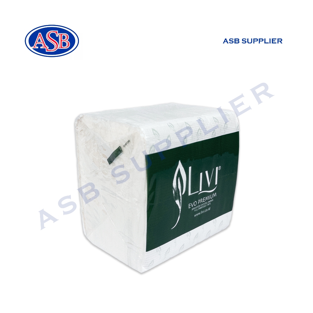Jual Tissue / Tisu LIVI White Cocktail Napkin Sensation (100 Sheets ...