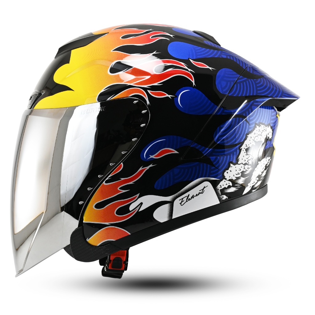 Jual Helm Half Face JITSU J STRIKE Motif Element Half Face Cowok Keren ...
