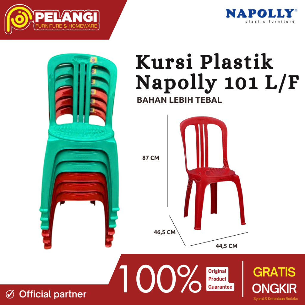 Jual Kursi Napolly Big 101 L/F | Kursi Plastik | Kursi Susun | Kursi ...