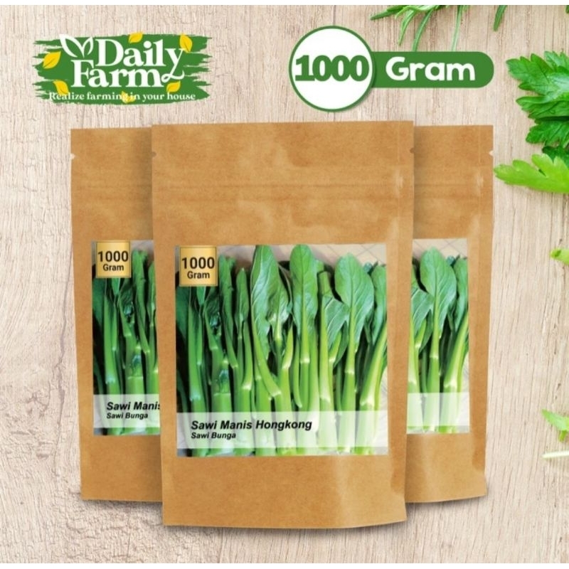 Jual Benih Sayur Sawi Manis Hongkong - Bibit Sawi Bunga ( 1 Kg ...