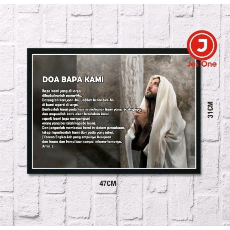 Jual Hiasan dinding rohani doa Bapa kami A3plus | Shopee Indonesia