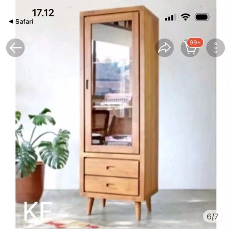 Jual ALMARI LACI 2 PINTU 1 PLONG KAYU JATI MURAH LEMARI MINIMALIS ...