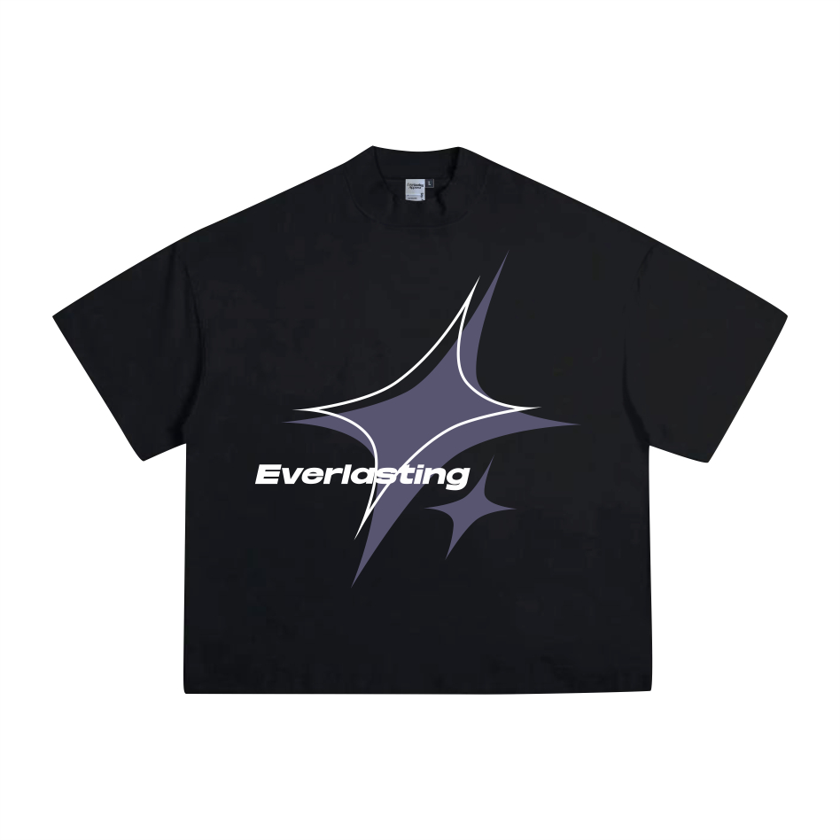Jual EVERLASTING T Shirt Boxy Oversize Star Count Black & White | Baju Kaos Skena | Shopee Indonesia