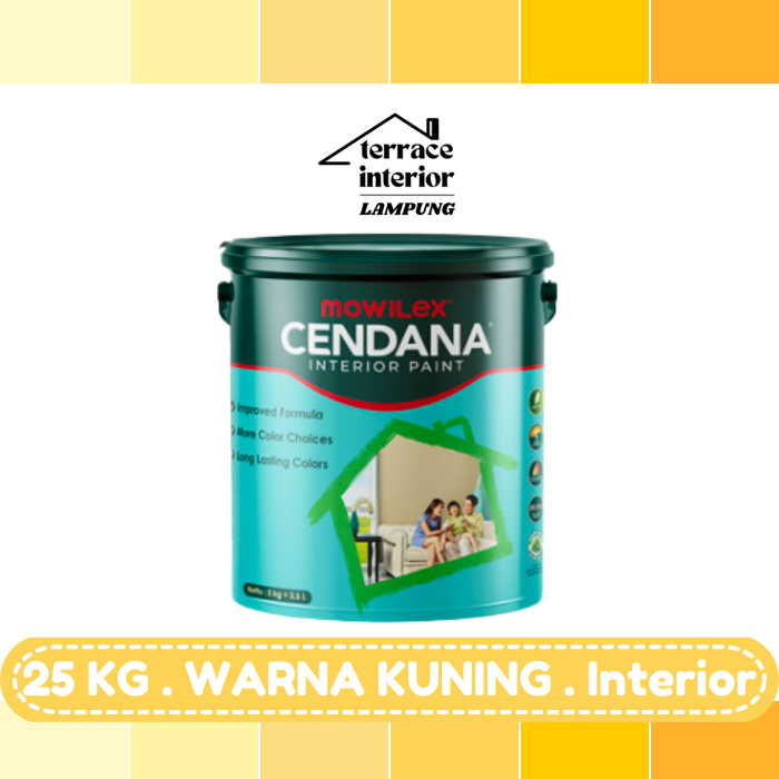 Jual Cat Tembok Mowilex Cendana Interior Warna Kuning 25kg | Shopee ...