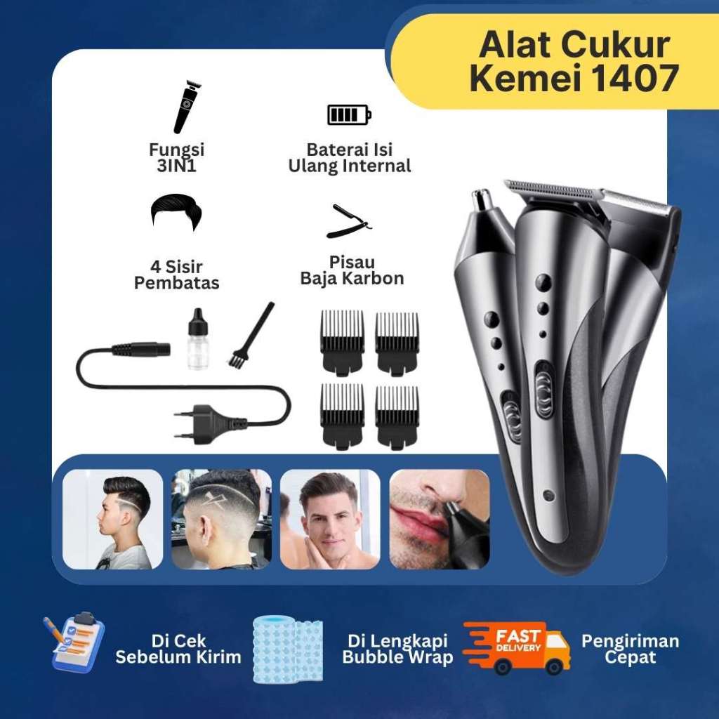 Jual Alat Mesin Cukur Hair Clipper Elektrik Elektric Electric Elektronik Portable Portabel ...