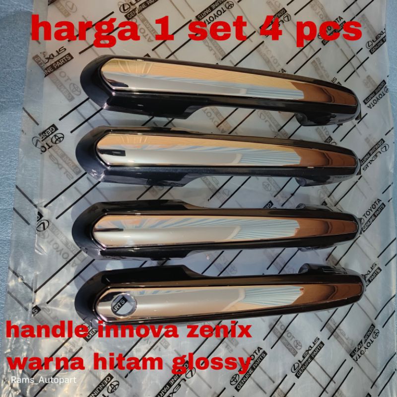 Jual handle hendel pintu luar innova zenix warna hitam chrome original ...