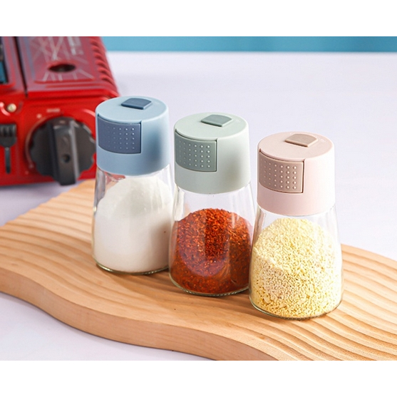 Jual IB Botol Bumbu Dapur Kaca Tempat Wadah Garam Botol Bumbu Tutup ...