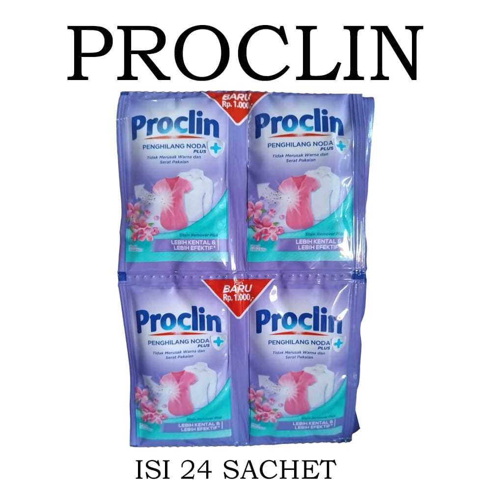 Jual PROCLIN PENGILANG NODA SACHET 1RENCENG ISI 24 PCS | Shopee Indonesia