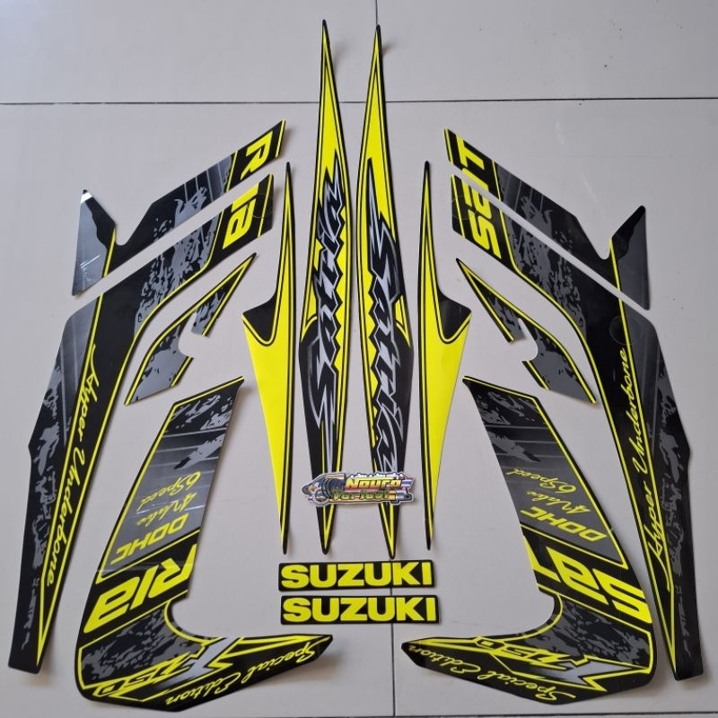 Jual striping suzuki satria fu f 150 2012 2013 barong se hitam kuning ...