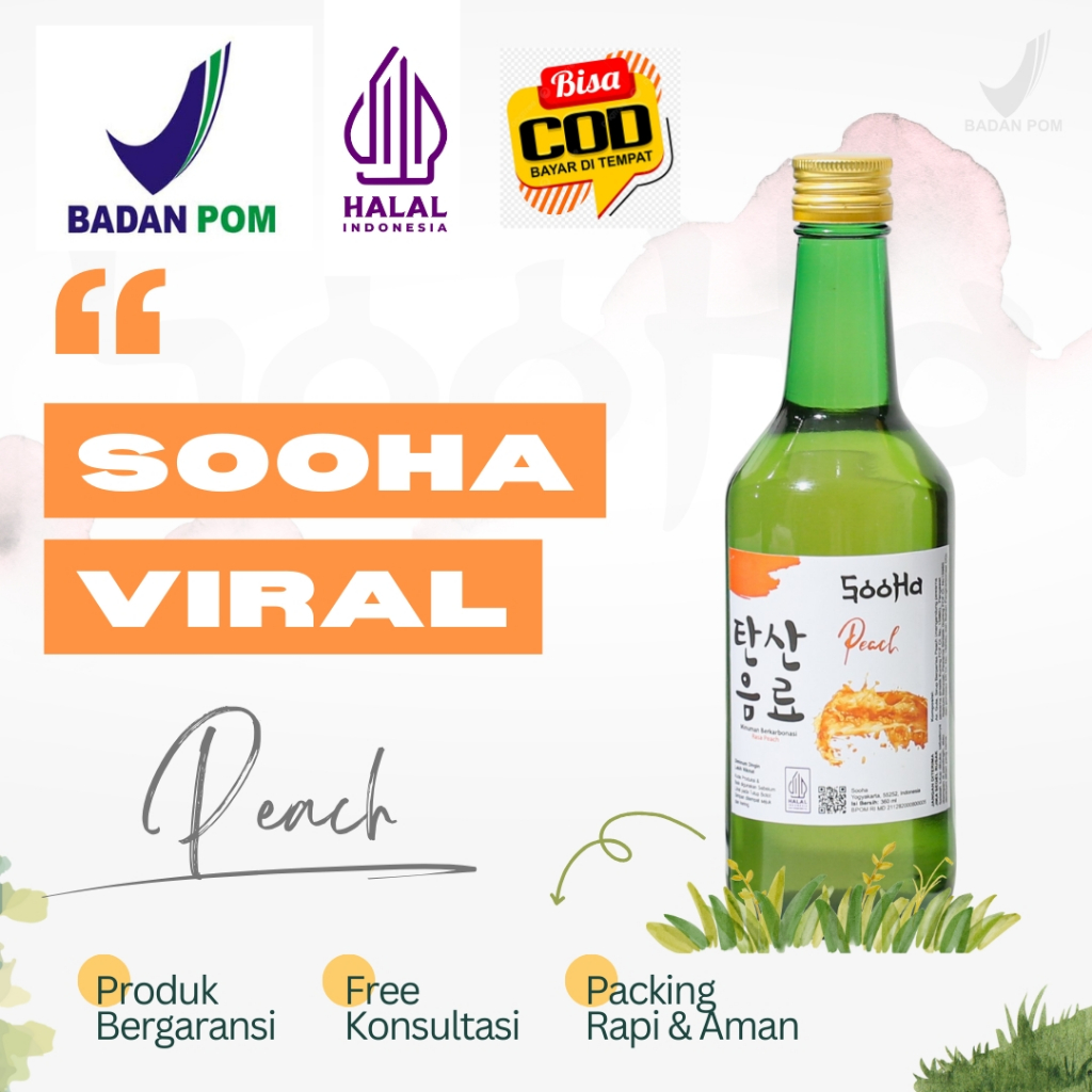Jual Sooha minuman Viral Korea Peach | Shopee Indonesia