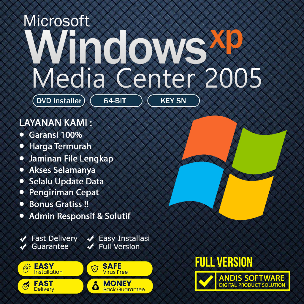 Jual CD/DVD Windows® XP Media Center Edition 2005 | Original Produk Key Licence | Shopee Indonesia