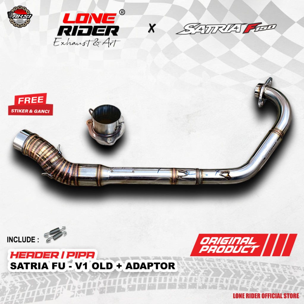 Jual ORIGINAL LONE RIDER Header Pipa Standar Racing V1 Satria FU ...