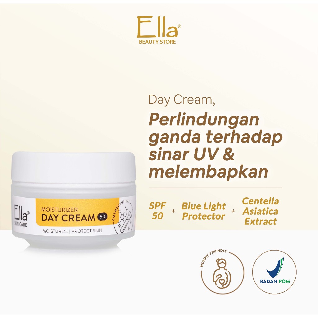 Jual Ella Skincare Day Cream SPF 50 Moist with Ceramide NP - Untuk ...