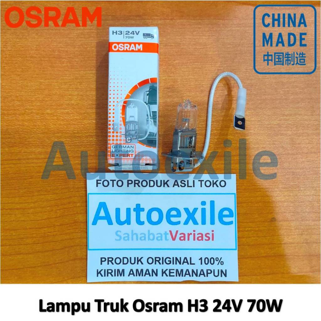 Jual Osram Original Spare Part H3 24V 70W 64156 German Lampu Truk ...
