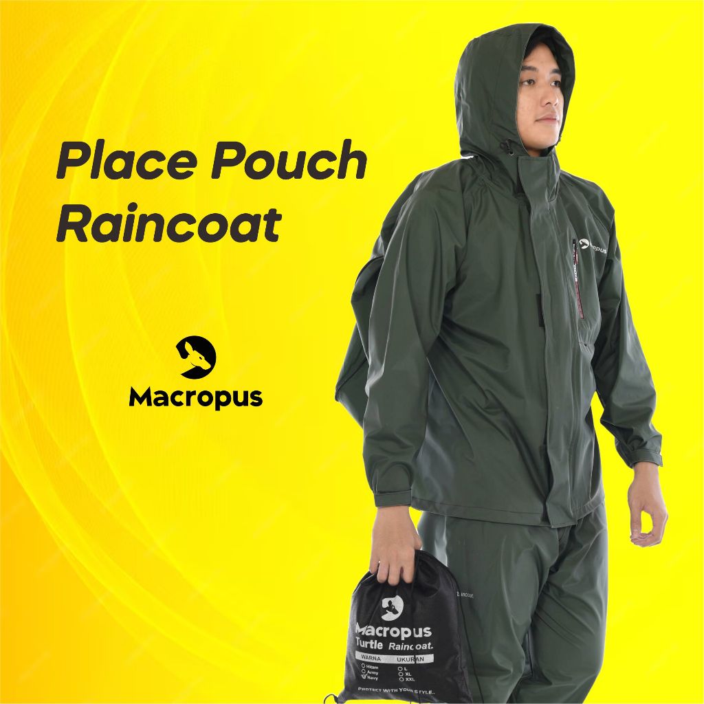 Jual MACROPUS Turtle Raincoat Bacpack Bag Space Premium Original Jas ...