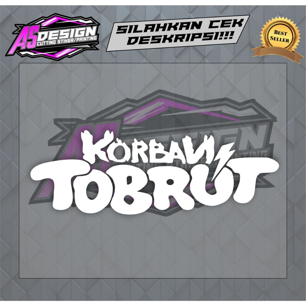 Jual STICKER STIKER CUTTING VIRAL KORBAN TOBRUT TERBARU | Shopee Indonesia