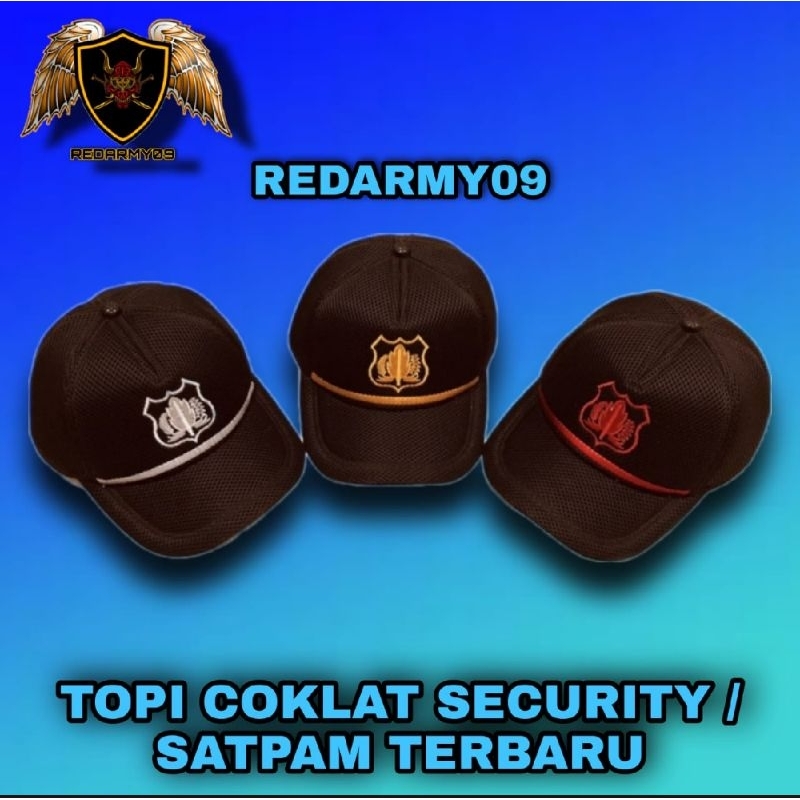 Jual TOPI SATPAM/SECURITY COKLAT MODEL BARU PDL PDH | Shopee Indonesia