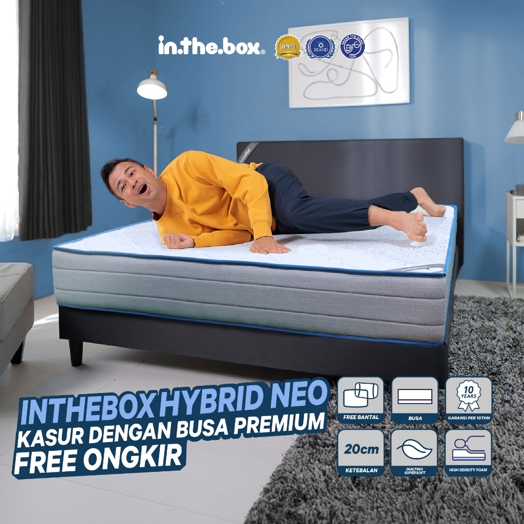 Jual Kasur Busa 90-200×200 In The Box Hybrid Neo (Kasur Raffi Ahmad) – Premium Foam, Knitted ...
