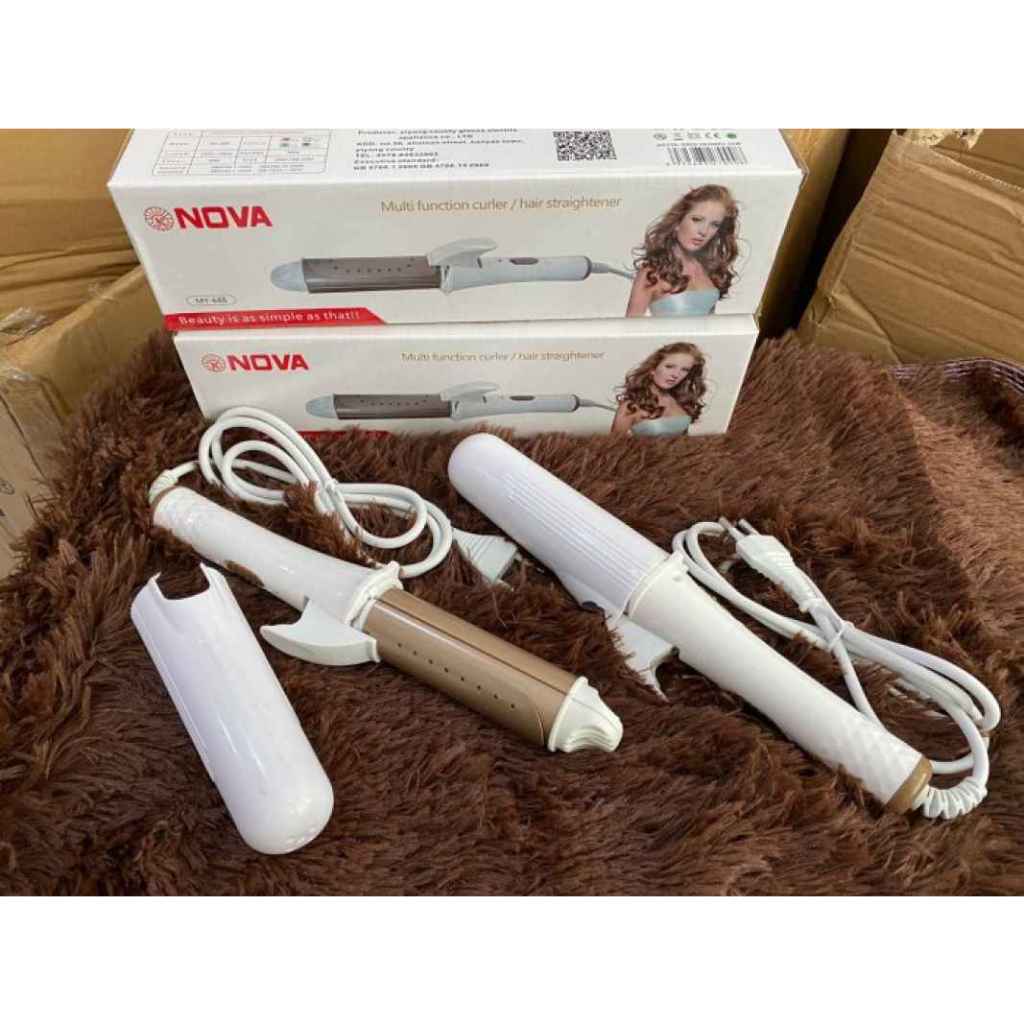 Jual nhc-809 nova catokan rambut alat catok rambut 2in1 mode gelombang dan lurus | Shopee Indonesia