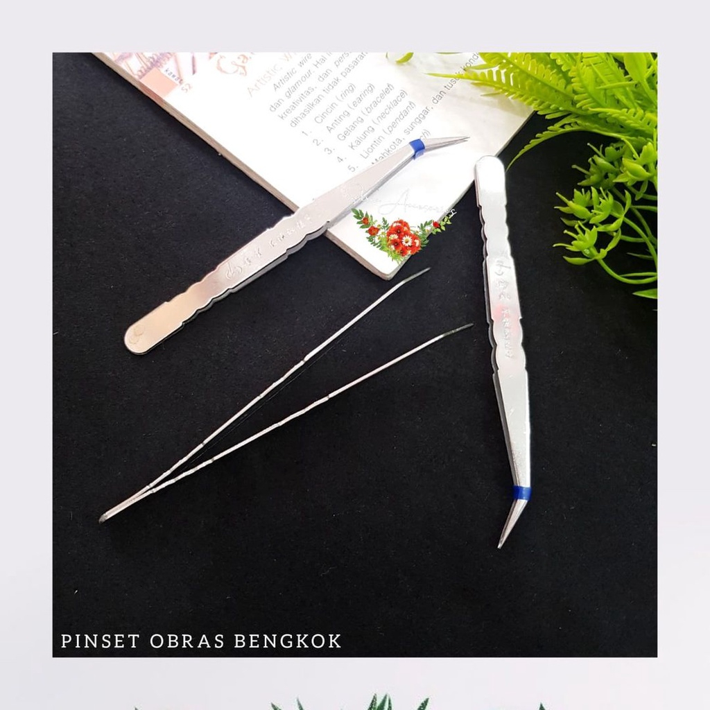 Jual Pinset Obras/Jepit Obras/tweezer Benang Stainless Bengkok/Pinset ...