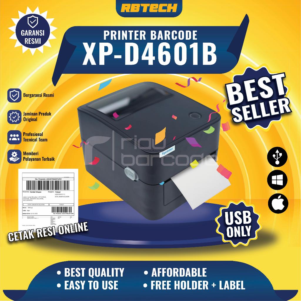 Jual PRINTER THERMAL RESI OL SHOP PRINTER BARCODE XPRINTER 4601D USB BT ...