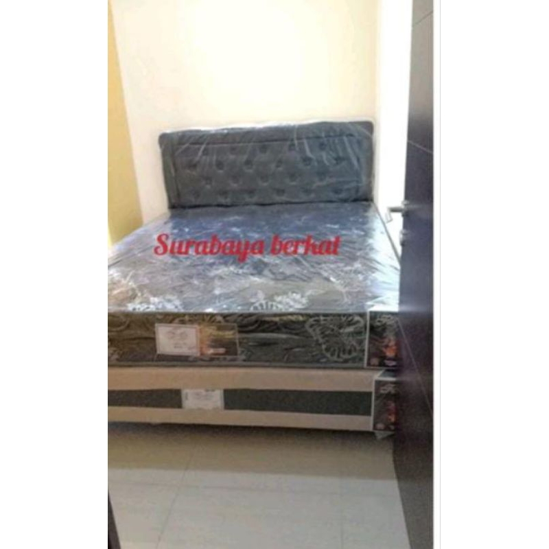 Jual spring bed set bigland tipe flower ( dipan n kasur n sandaran bisa ...