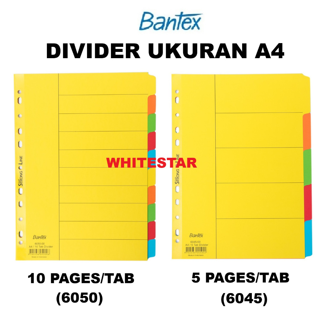 Jual pembatas file / divider binder / ordner ukuran A4 - 5 , 10 pages ...