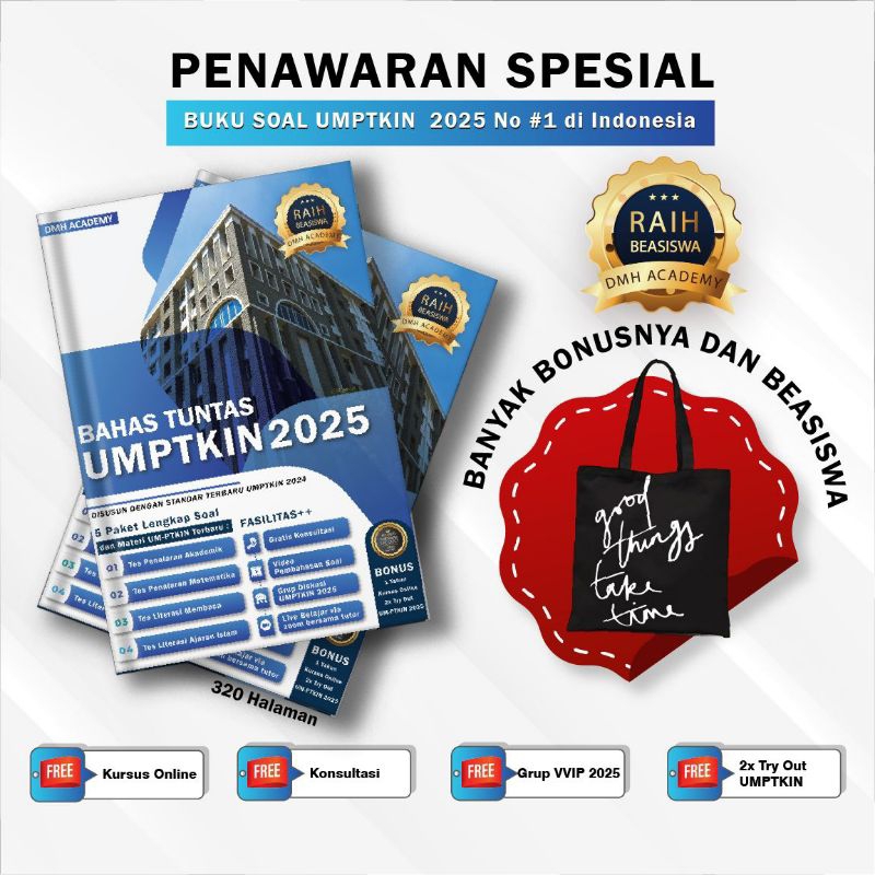 Jual SISTEM BARU! Buku Soal UMPTKIN Tahun 2025 - Persiapan Tes UMPTKIN ...