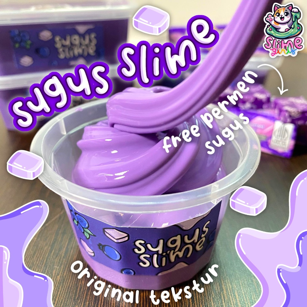 Jual SLIME SUGUS BY SLIMEGIRLSID || SLIME TERMURAH || SLIME CANTIK ...