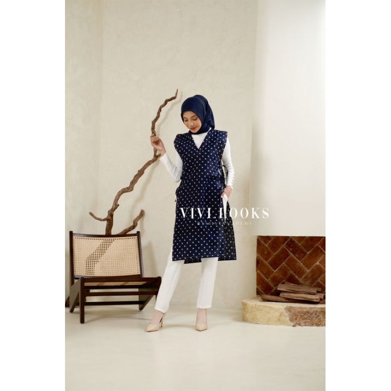 Jual VIVILOOKS-LONG VEST BATIK VEST PANJANG PATTERN PREMIUM MODERN ...