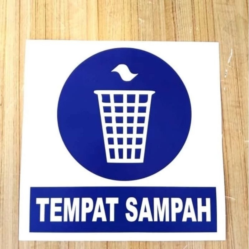 Jual SIGN STICKER RAMBU TEMPAT SAMPAH UKURAN 20X20CM | Shopee Indonesia